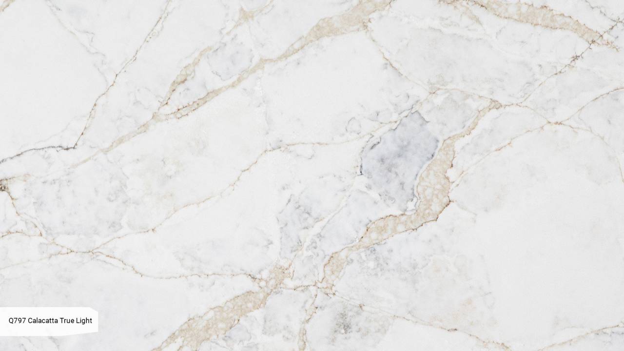 Кварцевый камень Q797 Calacatta True Light из коллекции Unique в ...